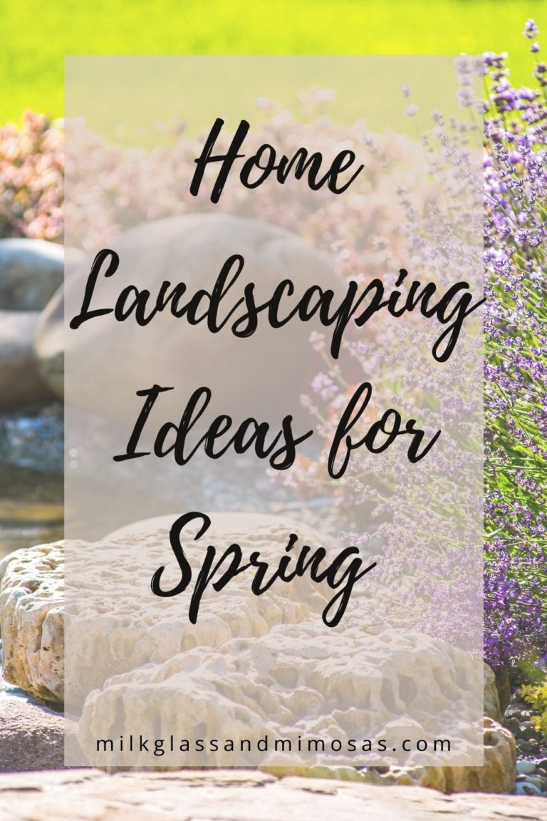 Home Landscaping Ideas for Spring - Milk Glass and Mimosas