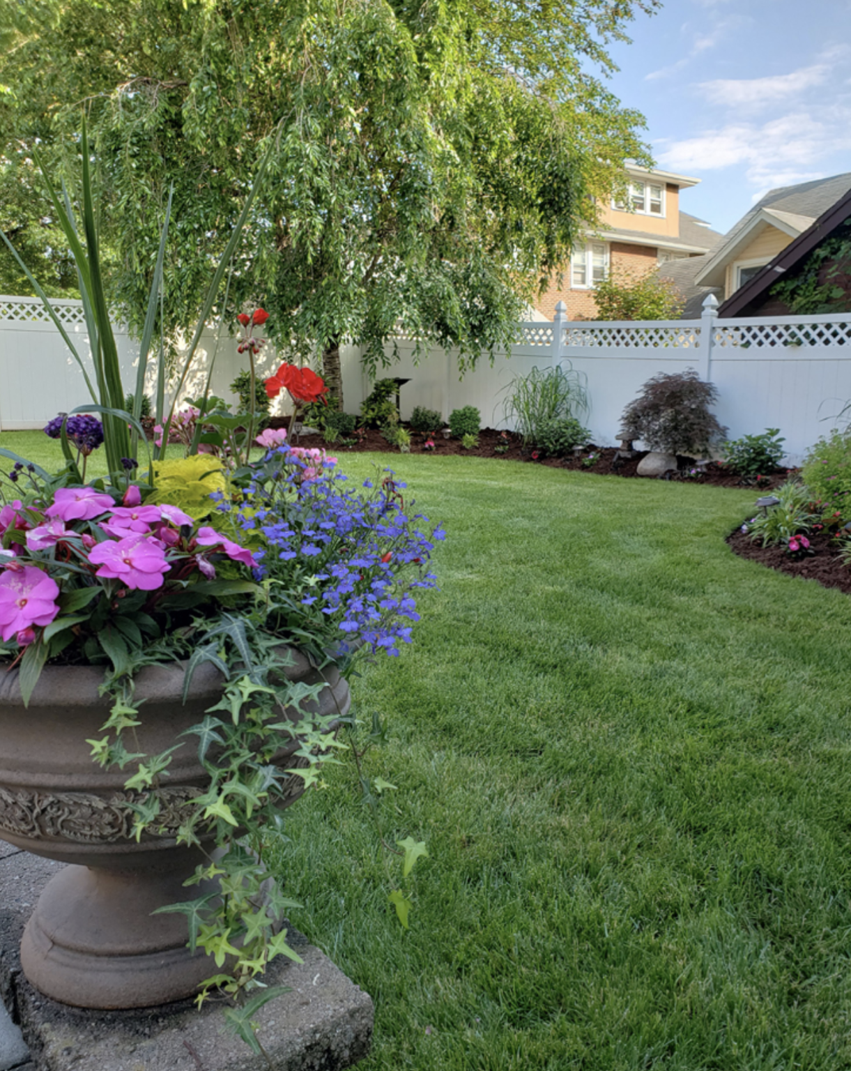 Home Landscaping Ideas for Spring - Milk Glass and Mimosas